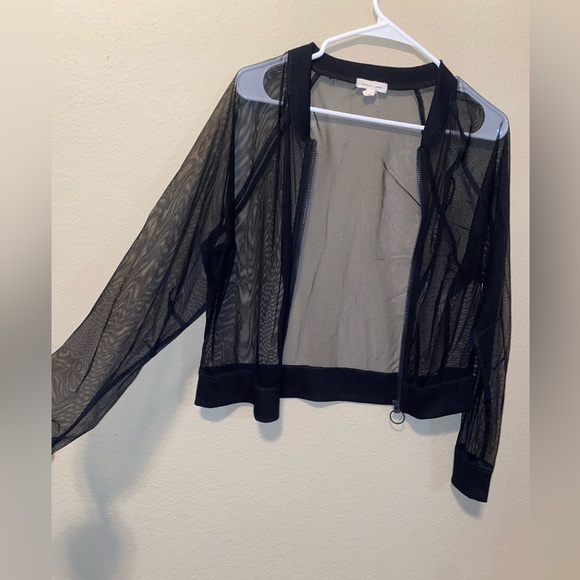 Jackets & Coats | See Through Black Mesh Jacket | Poshmark